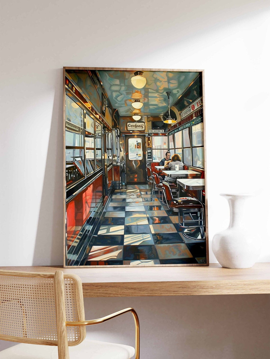 Kna Prints - 1 Pc Poster Retro American Diner Print, American Diner ...