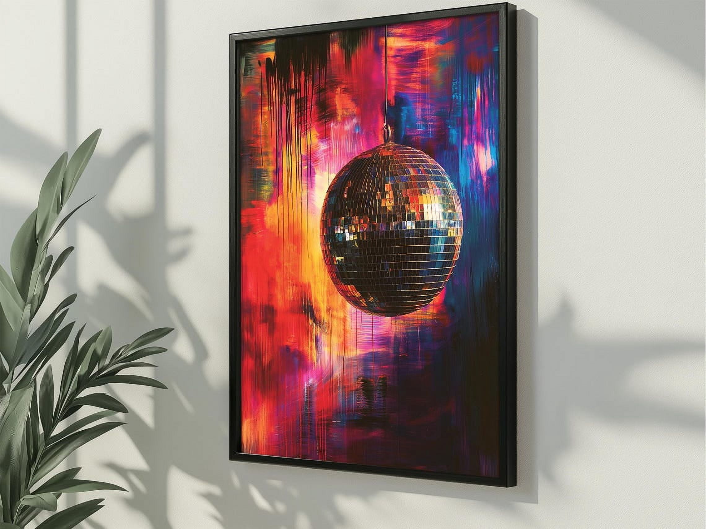 Kna Prints - 1 Pc Poster Retro Disco Ball Wall Art, Vibrant Abstract ...