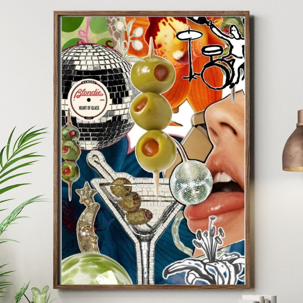 Kna Prints - 1 Pc Poster Retro Disco Cocktail Wall Art Digital Able ...