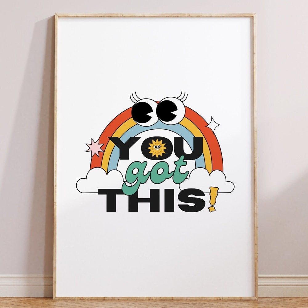 Kna Prints - 1 Pc Poster Retro Groovy Print Vintage Retro Wall Art 70S ...