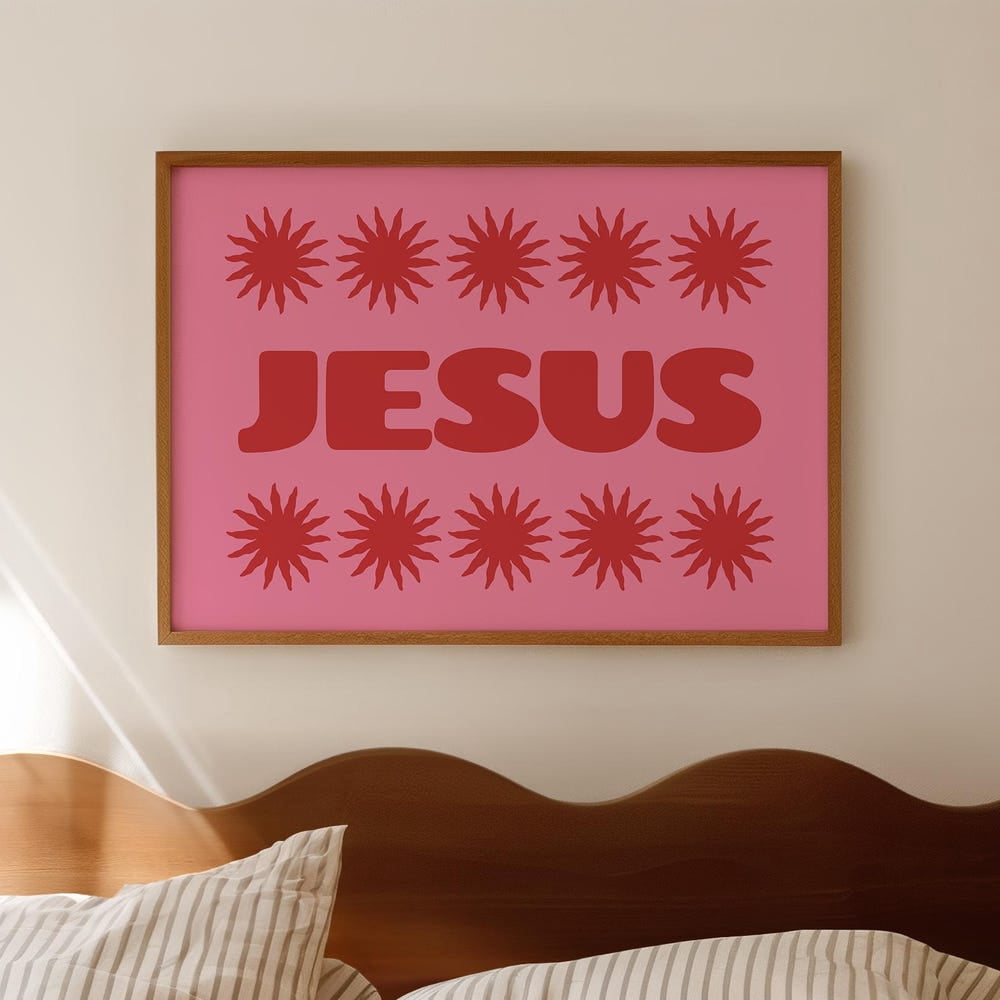 Kna Prints - 1 Pc Poster Retro Jesus Print Colorful Christian Wall Art ...