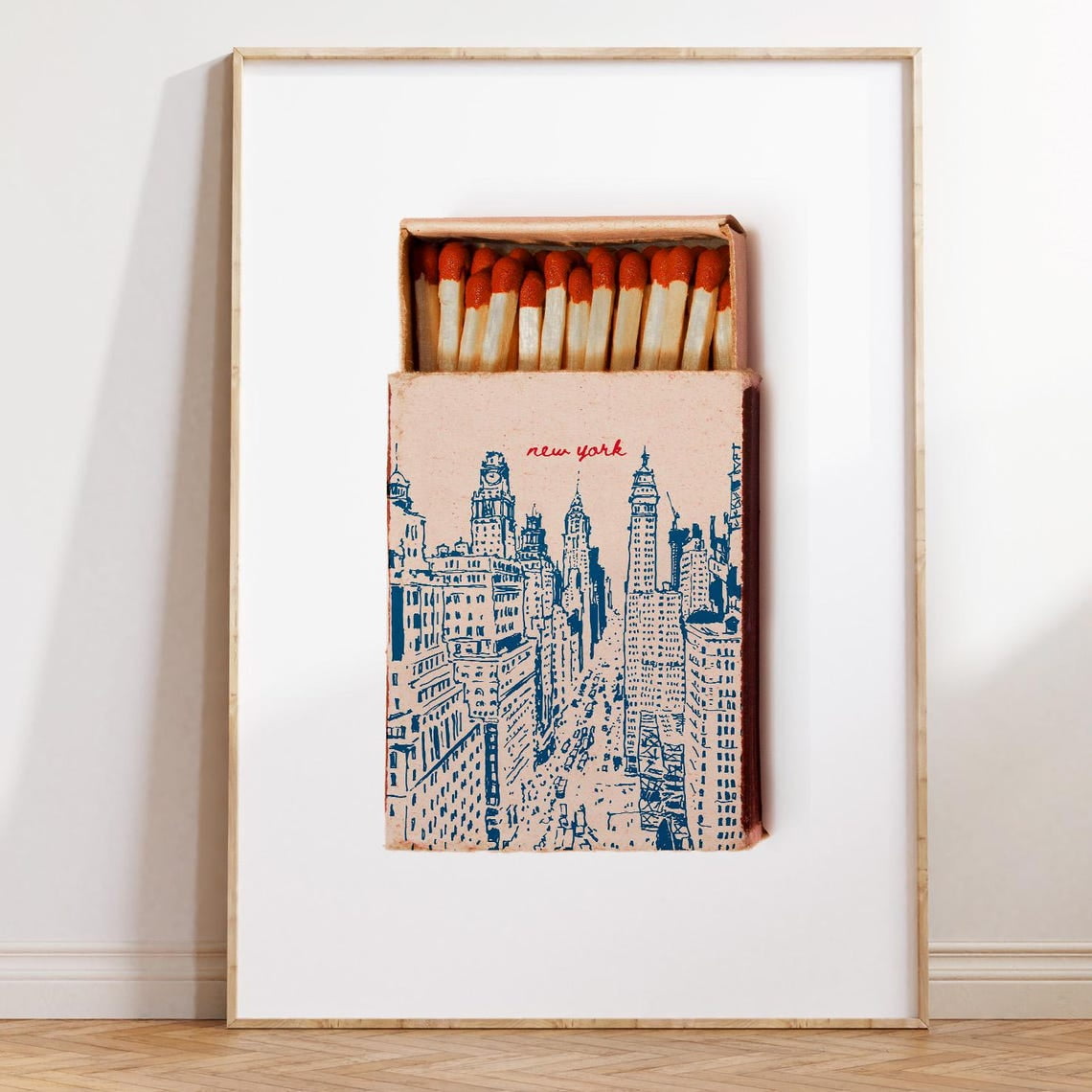 Kna Prints - 1 Pc Poster Retro Matchbox Print New York City Matches ...