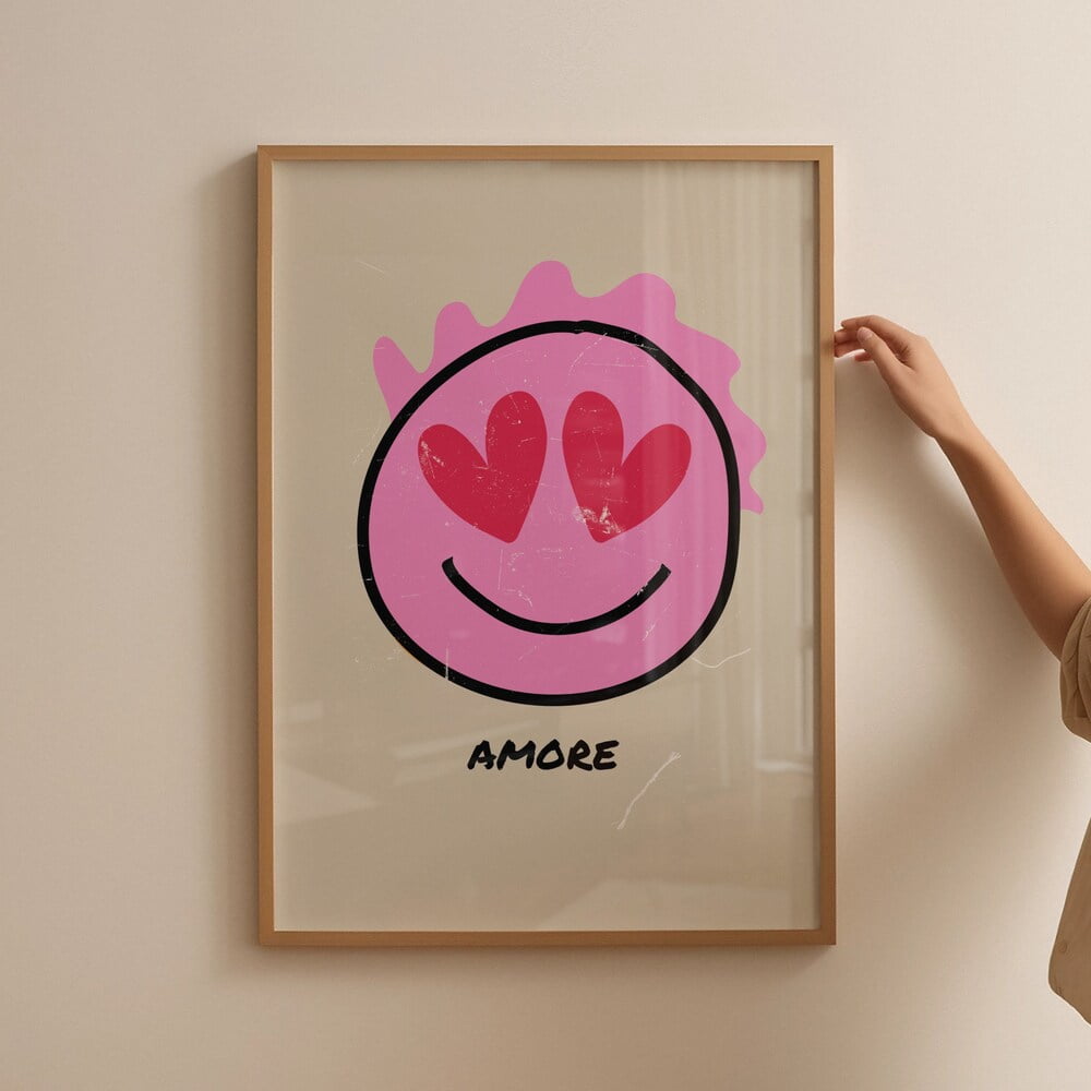 Kna Prints - 1 Pc Poster Retro Quote Wall Print, Amore Print, Retro ...