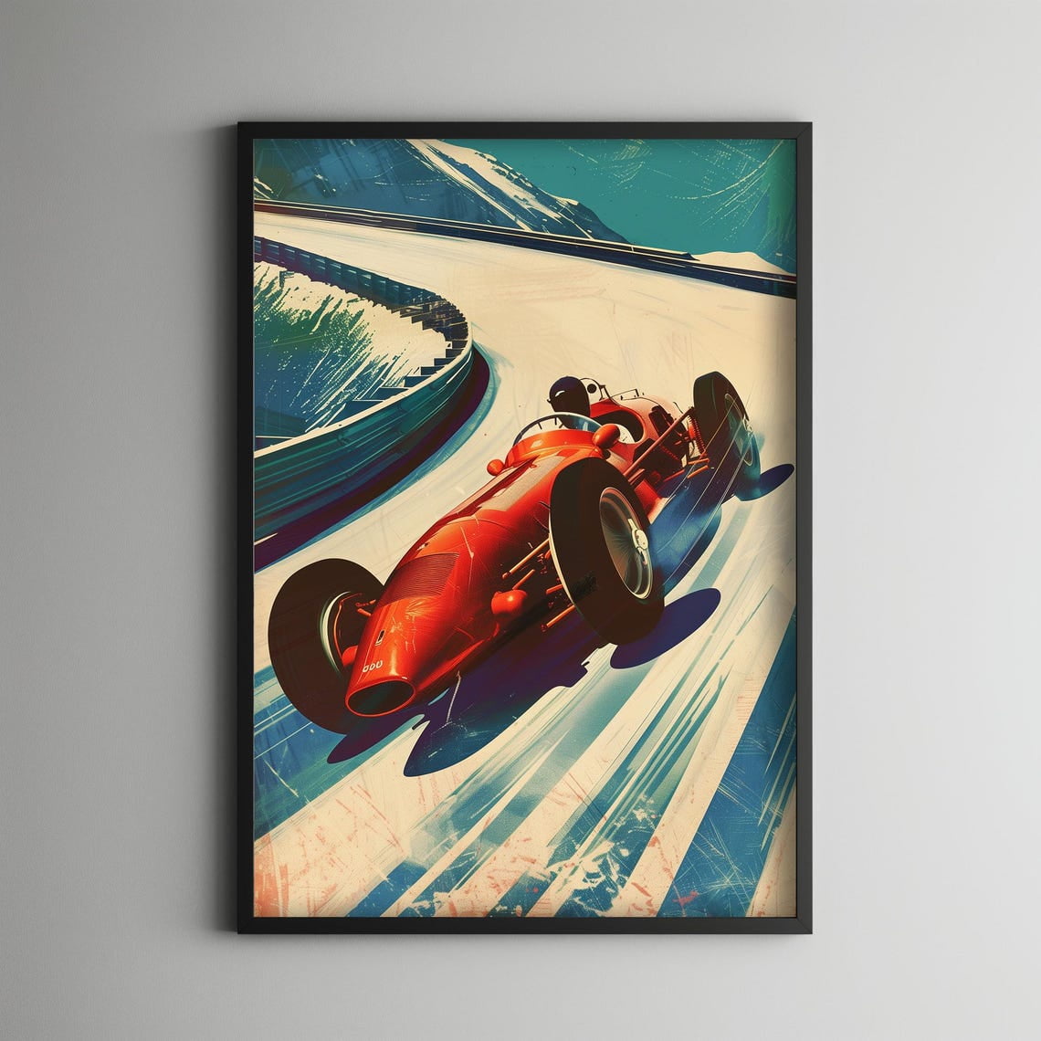 Kna Prints - 1 Pc Poster Retro Speed Thrills Vintage Racing Car Wall ...
