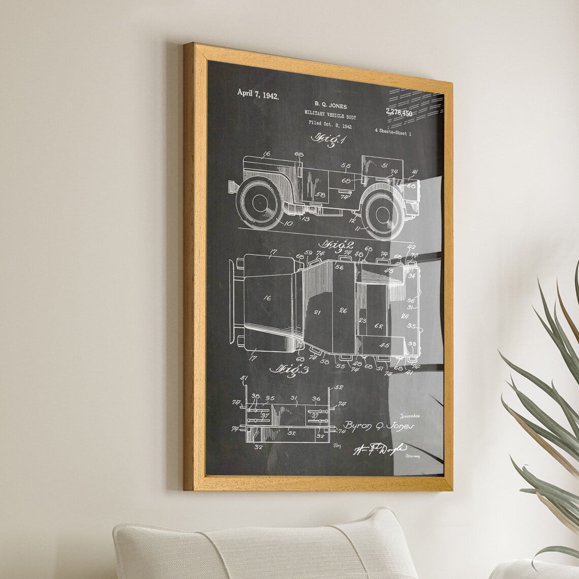 Kna Prints - 1 Pc Poster Rev Up Your Decor: Willy'S Jeep Patent Vintage ...