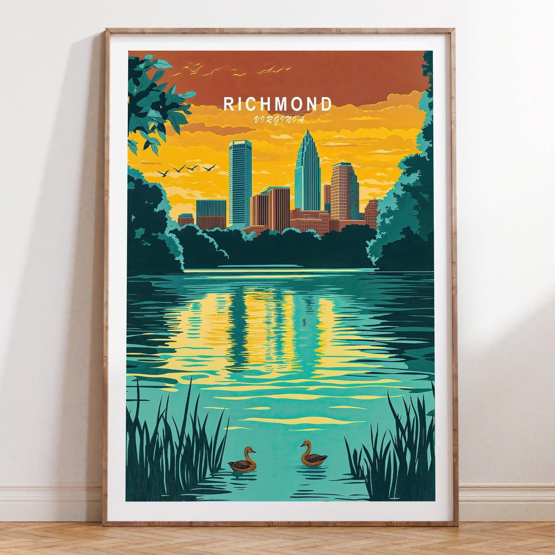 Kna Prints - 1 Pc Poster Richmond Virginia , James River Travel Wall ...