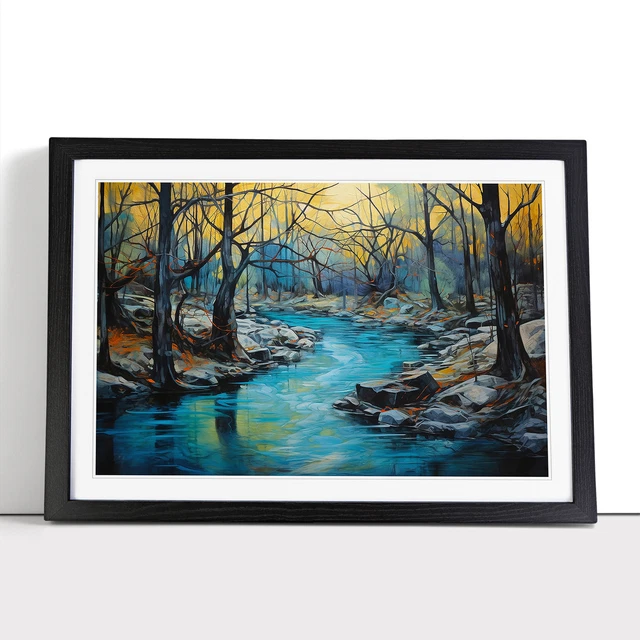 Kna Prints - 1 Pc Poster River Expressionism No.2 Wall Art Poster ...