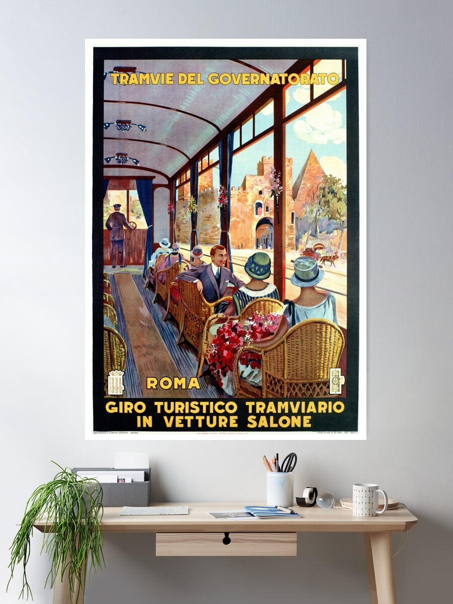 Kna Prints - 1 Pc Poster Rome Italy Interior Luxury Tourist Tram ...