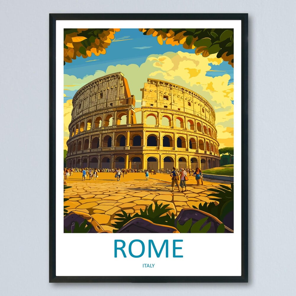 Kna Prints - 1 Pc Poster Rome Travel Poster Italy Wall Art Historic ...