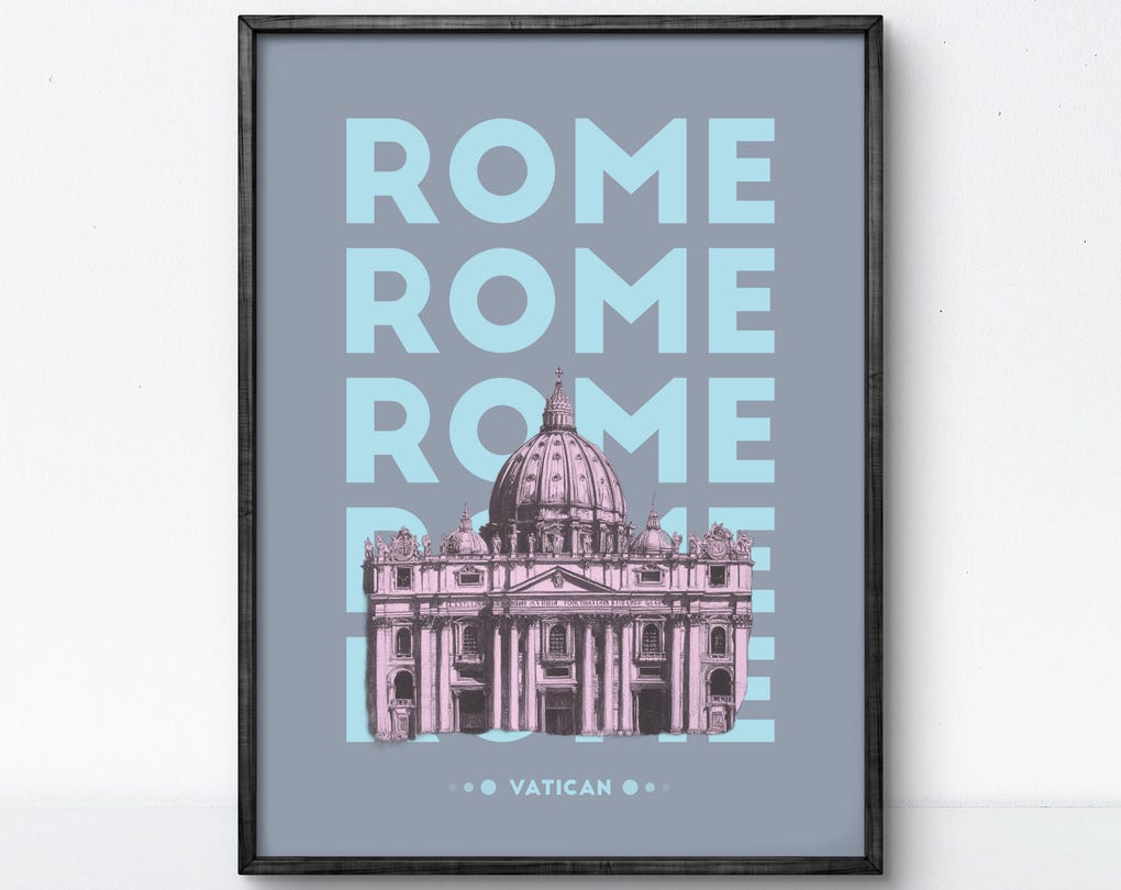 Kna Prints - 1 Pc Poster Rome Vatican Elegant Artwork Highlighting St ...