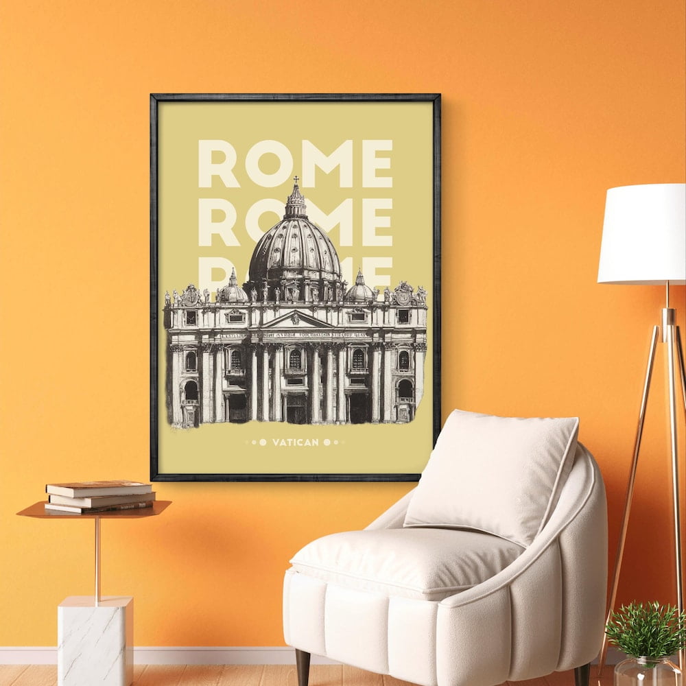 Kna Prints - 1 Pc Poster Rome Vatican Poster, St. Peter’S Basilica ...