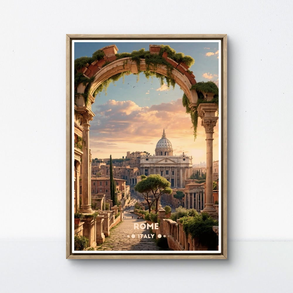 Kna Prints - 1 Pc Poster Rome Vintage Poster, Italy Travel Art, St ...