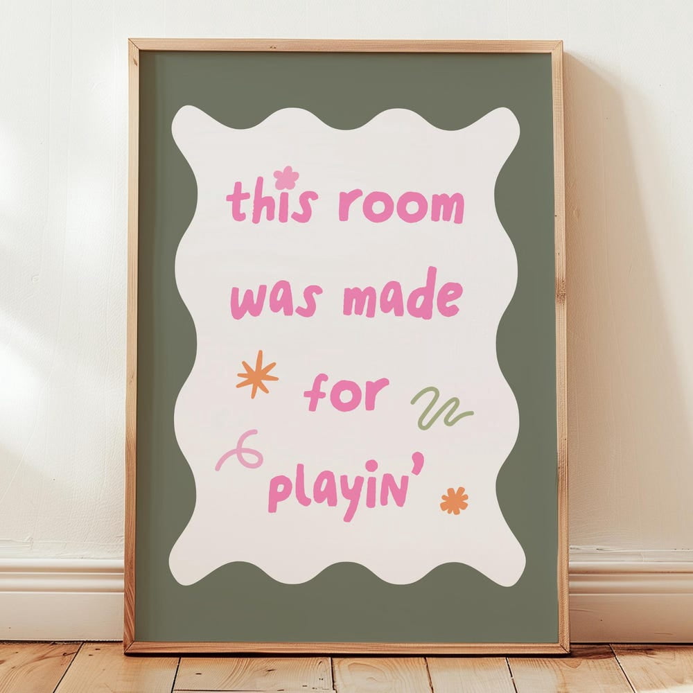 Kna Prints - 1 Pc Poster This Room Was Made For Playing Print ...