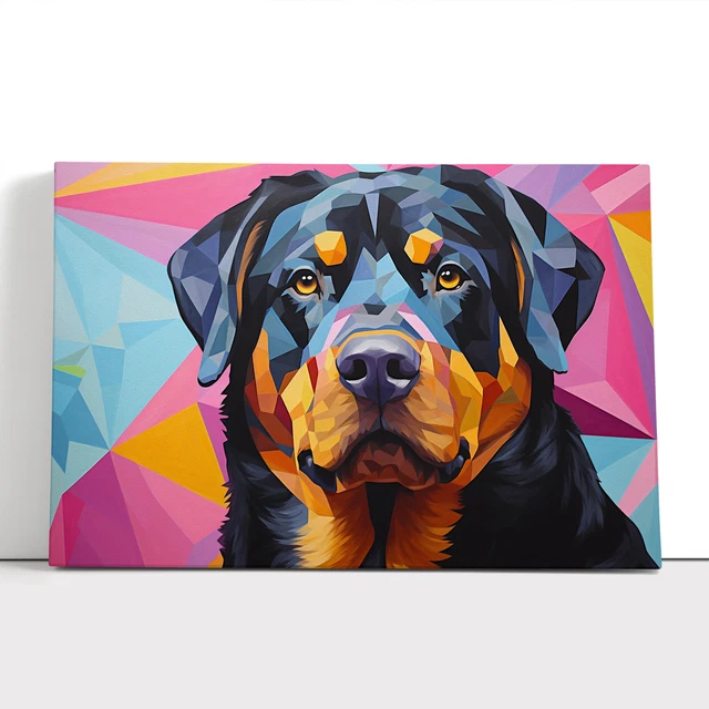 Kna Prints - 1 Pc Poster Rottweiler Geometric Wall Art Poster Home ...