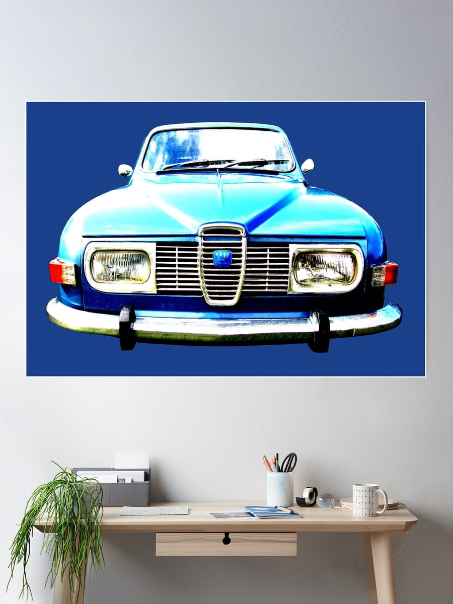 Kna Prints - 1 Pc Poster Saab 95 Classic Car High Contrast, UNFRAMED ...