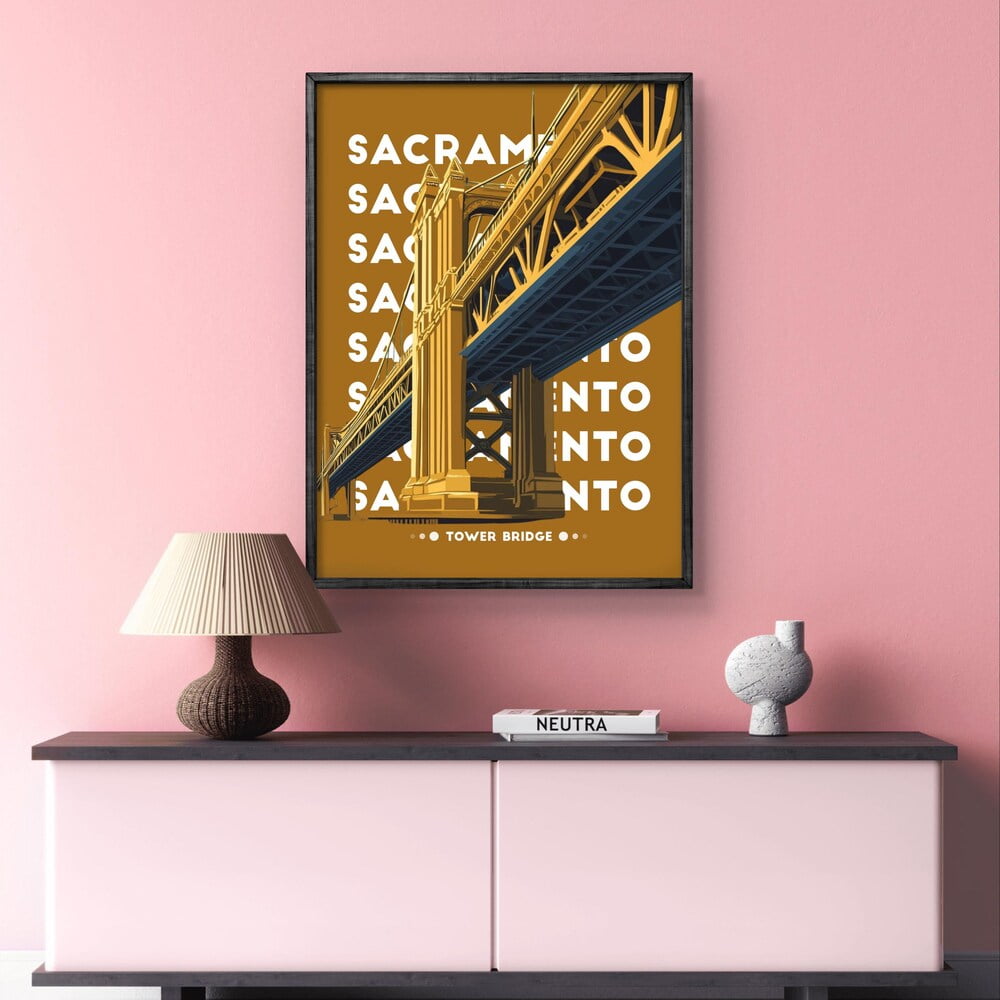 Kna Prints - 1 Pc Poster Sacramento Tower Bridge Poster Golden ...