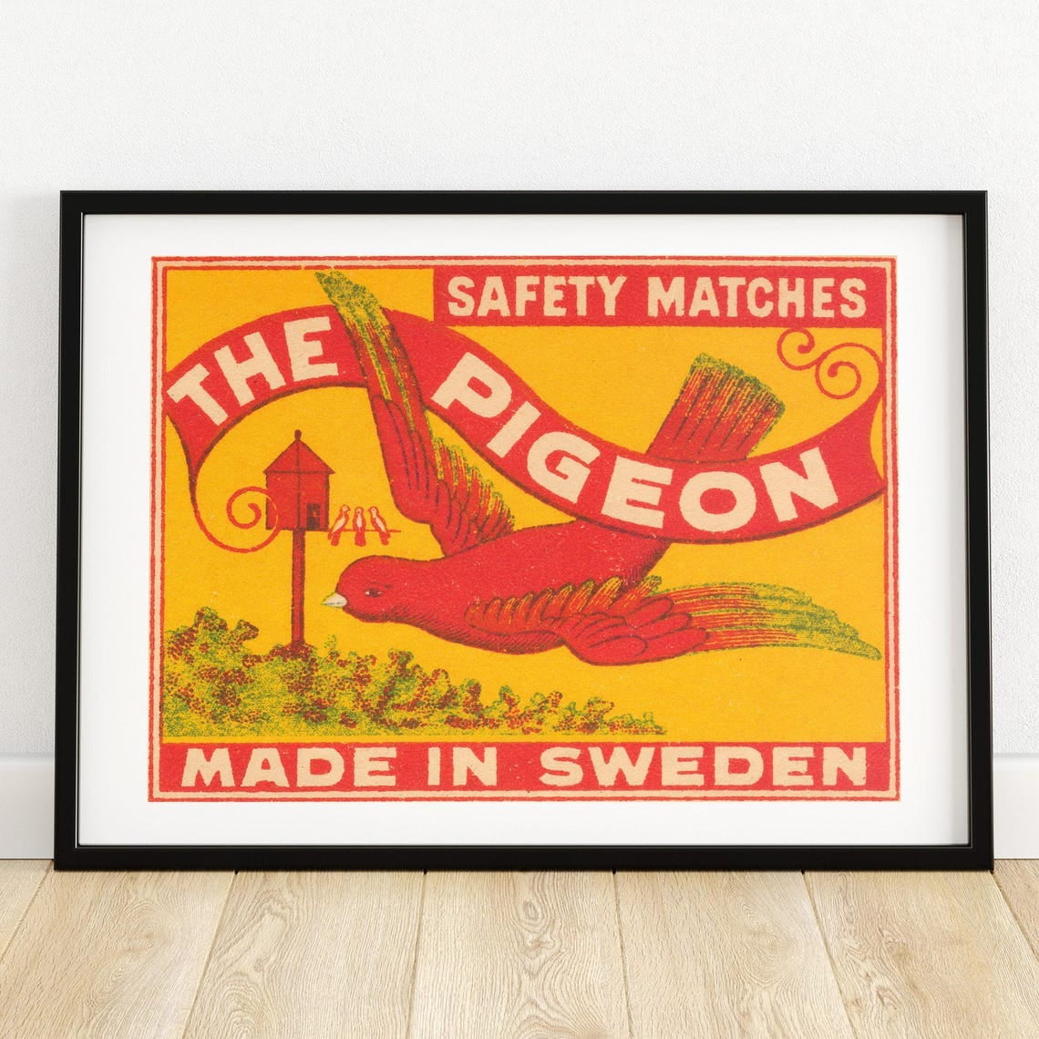 Kna Prints - 1 Pc Poster Safety Matches Art Print Swedish Pigeon Design ...