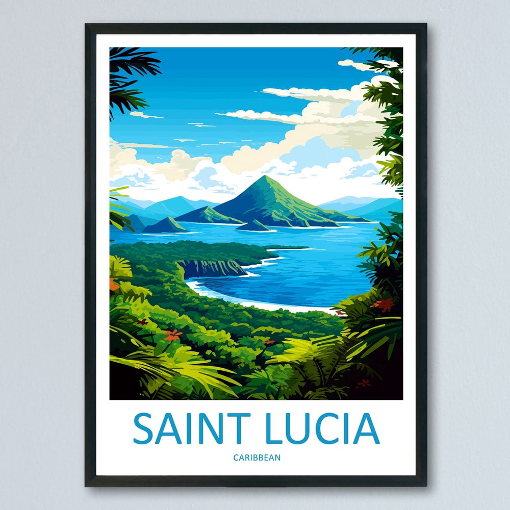Kna Prints - 1 Pc Poster Saint Lucia Travel Wall Art Saint Lucia Wall ...
