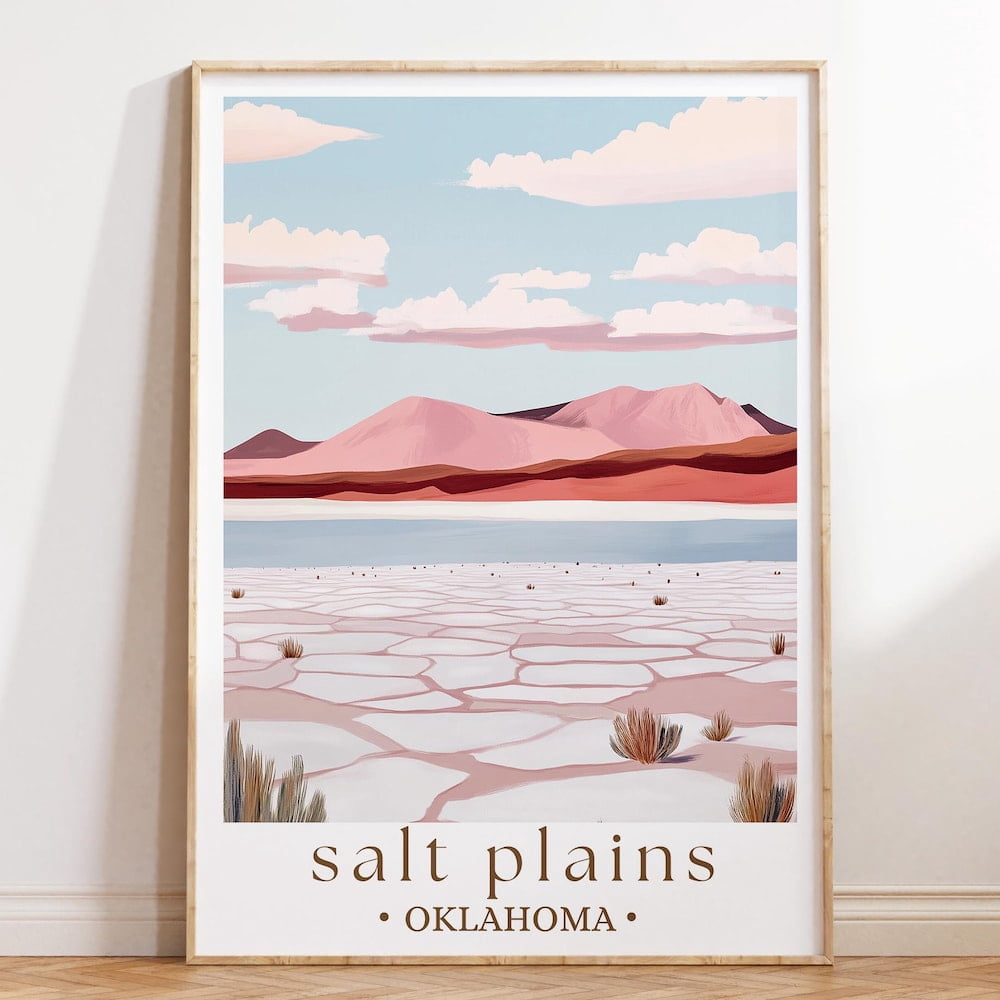 Kna Prints - 1 Pc Poster Salt Plains Oklahoma Travel Poster, Unique ...