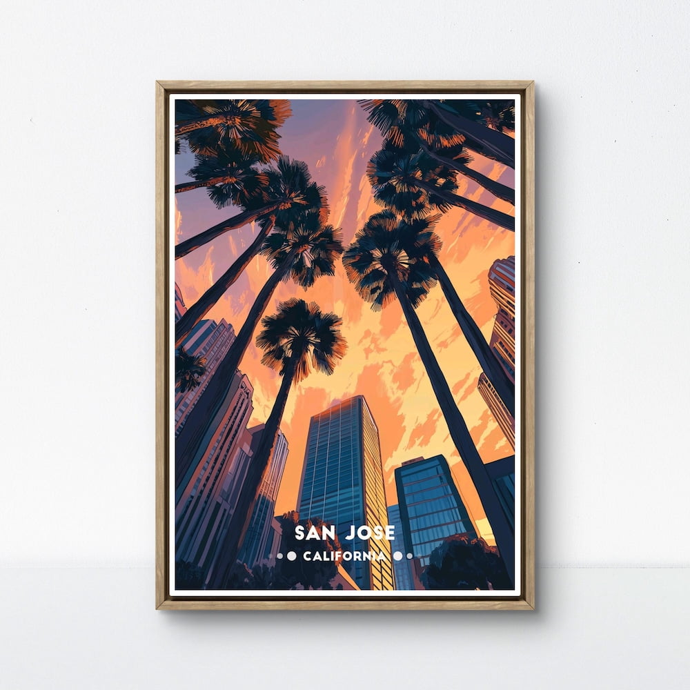 Kna Prints - 1 Pc Poster San Jose Poster, California City Print, Palm ...