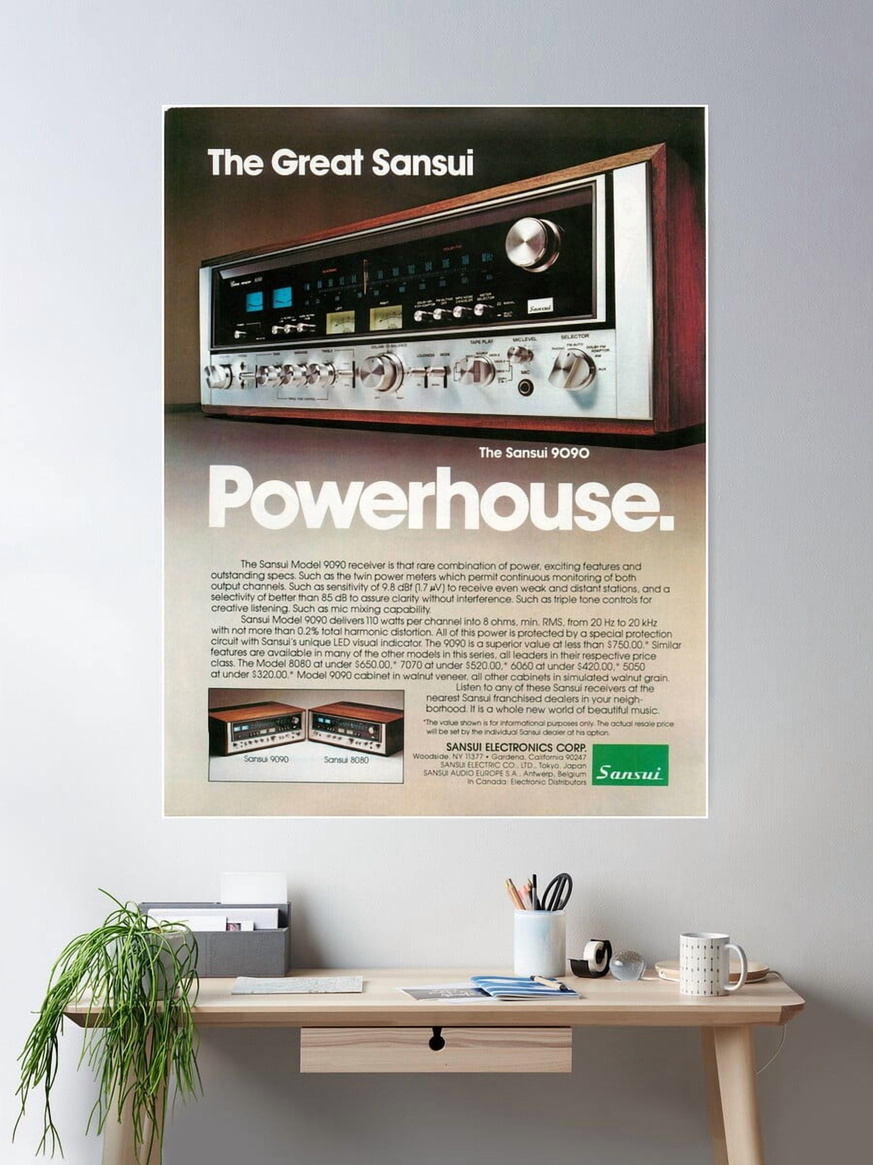 Kna Prints - 1 Pc Poster Sansui 9090 Receiver, UNFRAMED-12x18 - Walmart.com