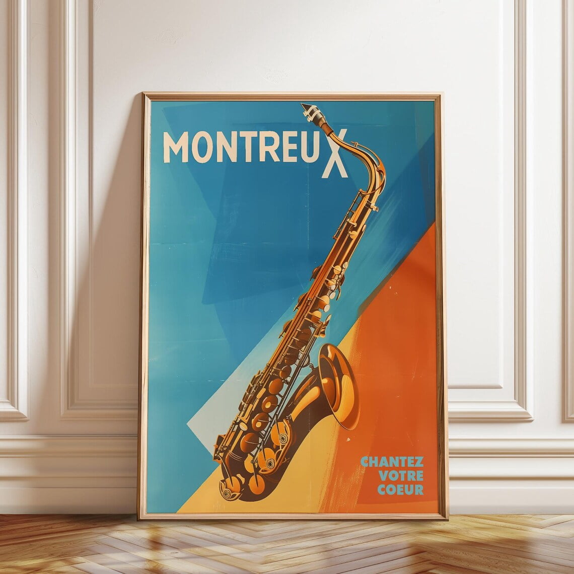 Kna Prints - 1 Pc Poster Saxophone Art Montreux Jazz Spirit Wall Art ...
