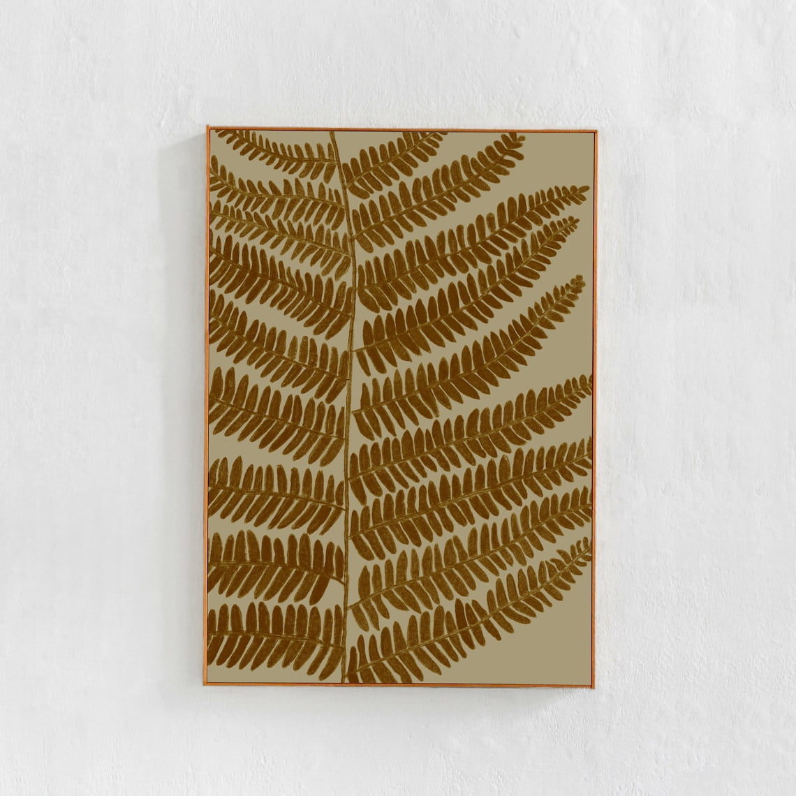 Kna Prints - 1 Pc Poster Scandi Boho Neutral Able Art Print: Fern Painting Wall Art Print ...