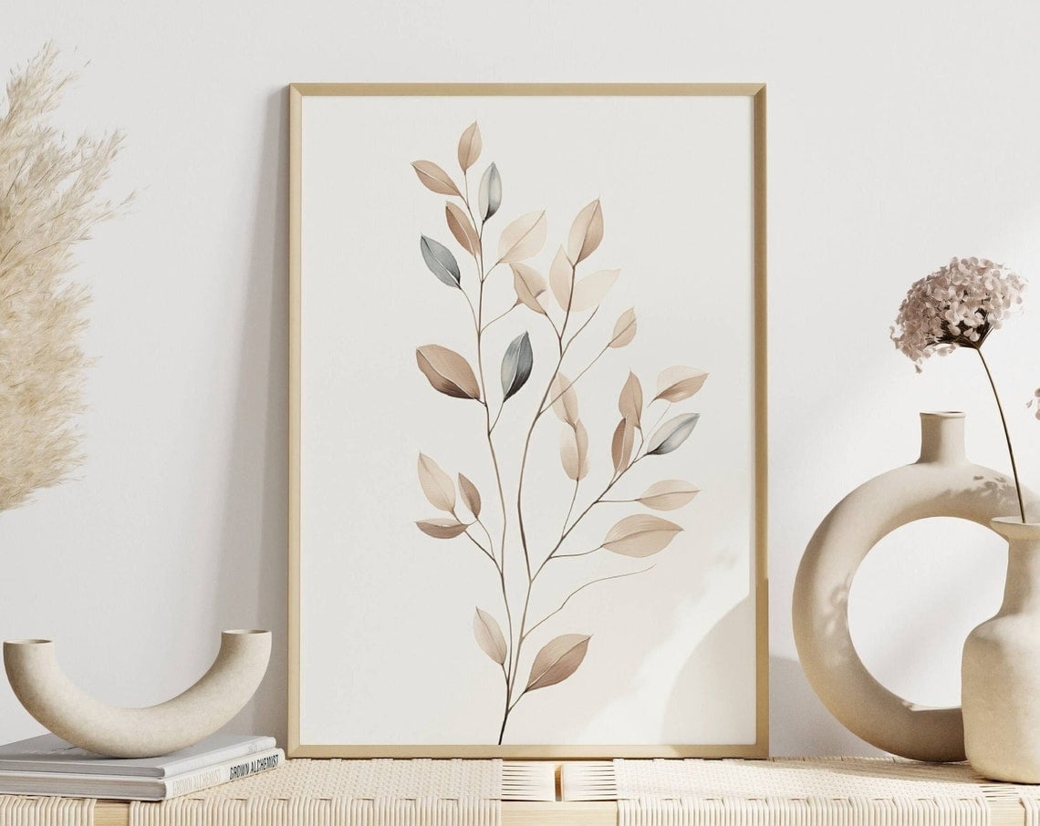 Kna Prints - 1 Pc Poster Scandinavian Wall Art : Minimalist Plant In ...
