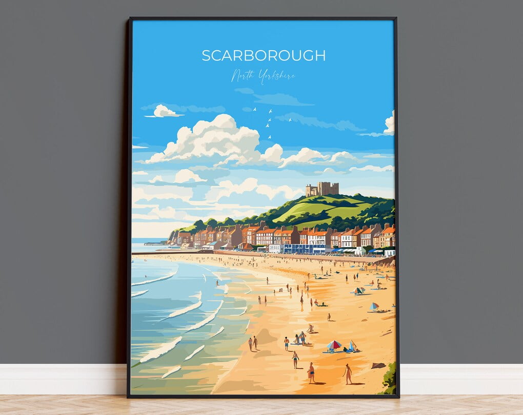 Kna Prints - 1 Pc Poster Scarborough Beach Travel Print, Travel Of ...