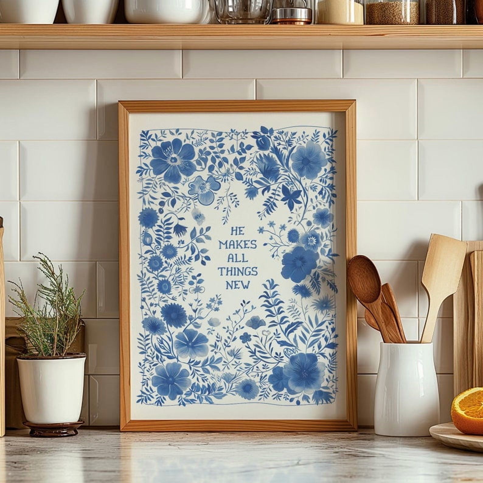 Kna Prints - 1 Pc Poster Scripture Wall Art Botanical Prints Whimsical ...
