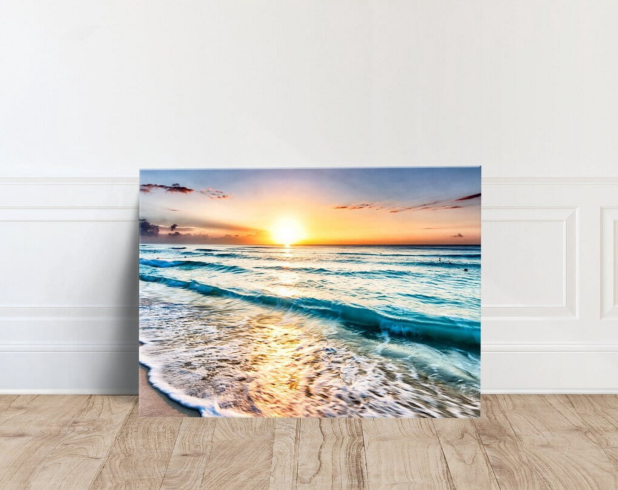 Kna Prints - 1 Pc Poster Sea Beach Ocean White Sand Print Print , Wall ...