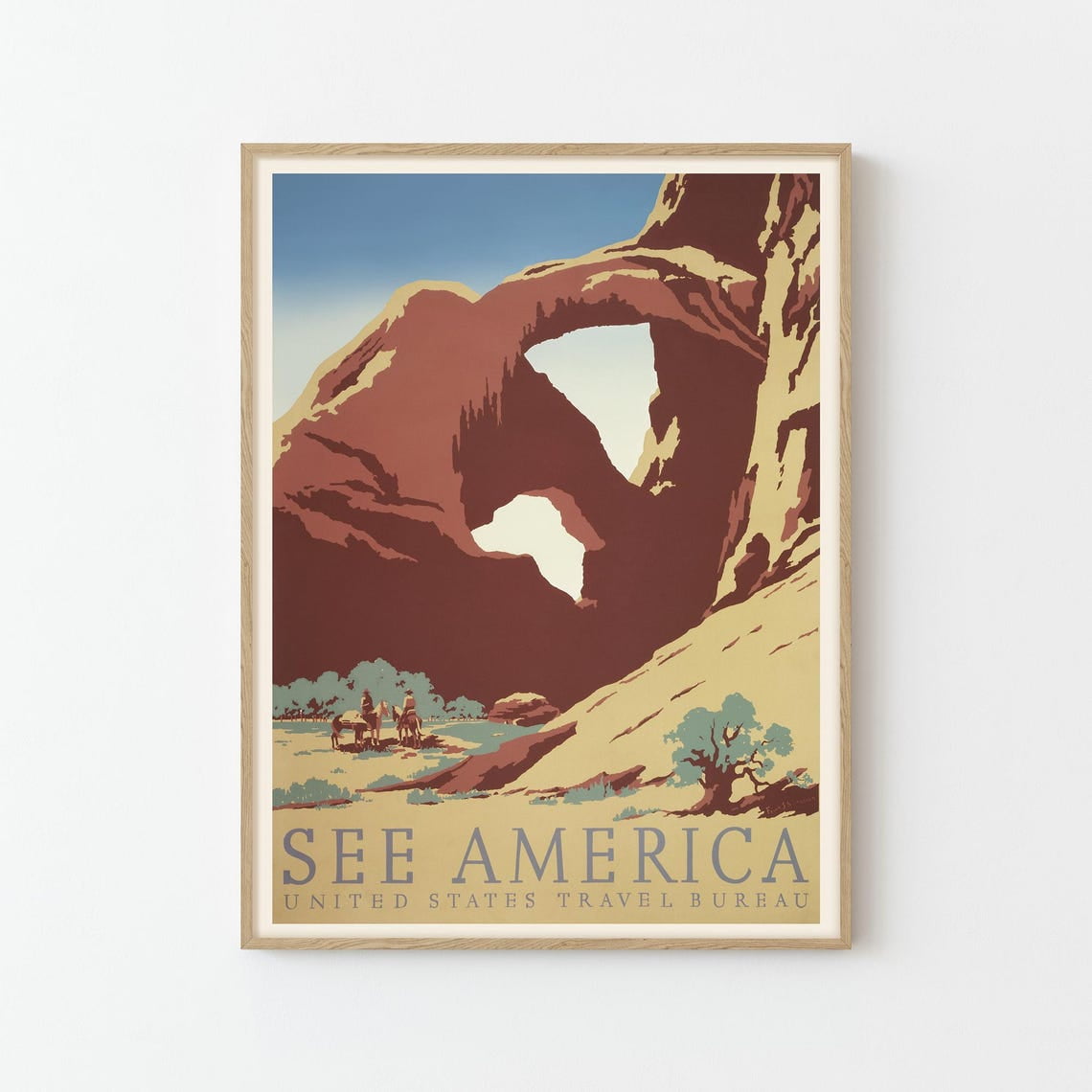 Kna Prints - 1 Pc Poster See America Arches Vintage Travel Art Print ...