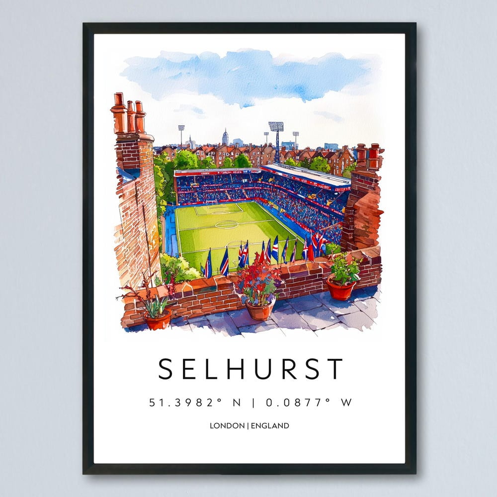 Kna Prints - 1 Pc Poster Selhurst Park Watercolor Poster Selhurst Park ...