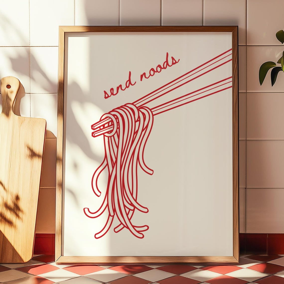 Kna Prints - 1 Pc Poster Send Noods Pasta Print, Fny Kitchen Wall Decor ...