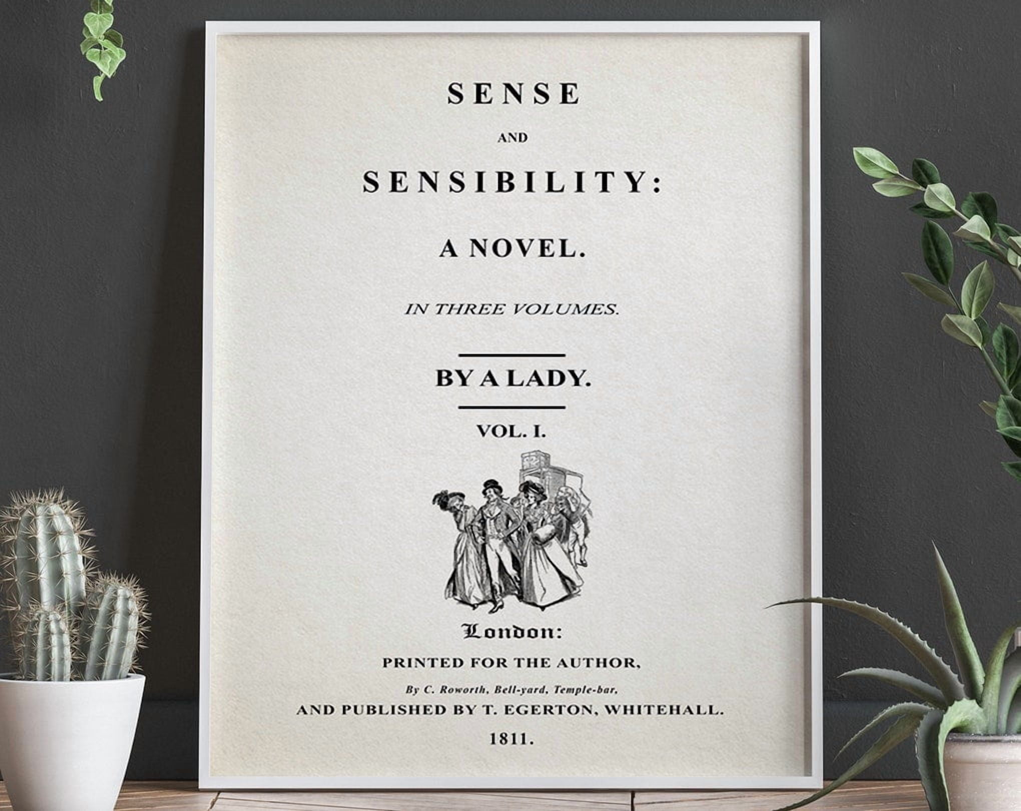 Kna Prints - 1 Pc Poster Sense And Sensibility Jane Austen Book Title ...