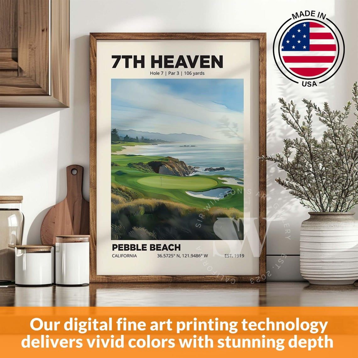 Kna Prints - 1 Pc Poster Seventh Heaven Pebble Beach Golf Club Wall Art ...