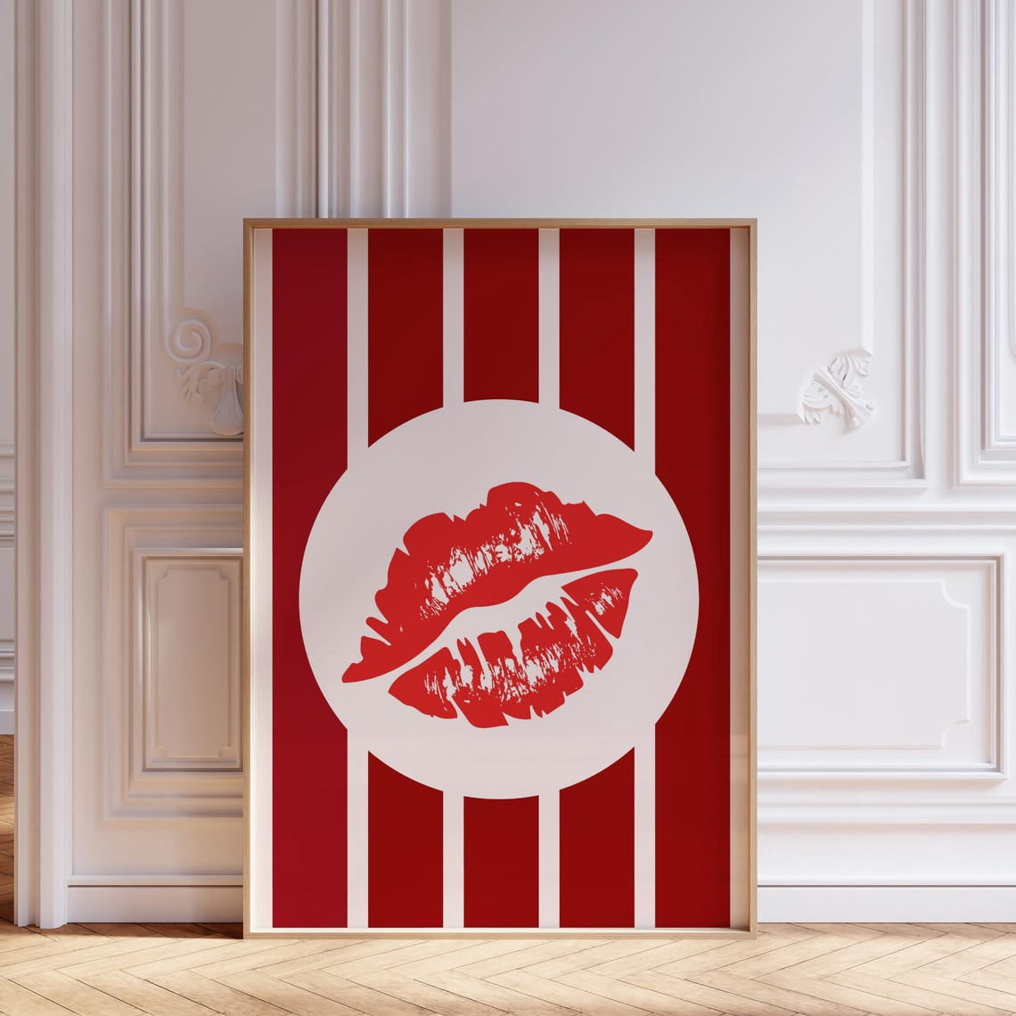 Kna Prints - 1 Pc Poster Sexy Red Lips Wall Artbold Kiss Print For ...