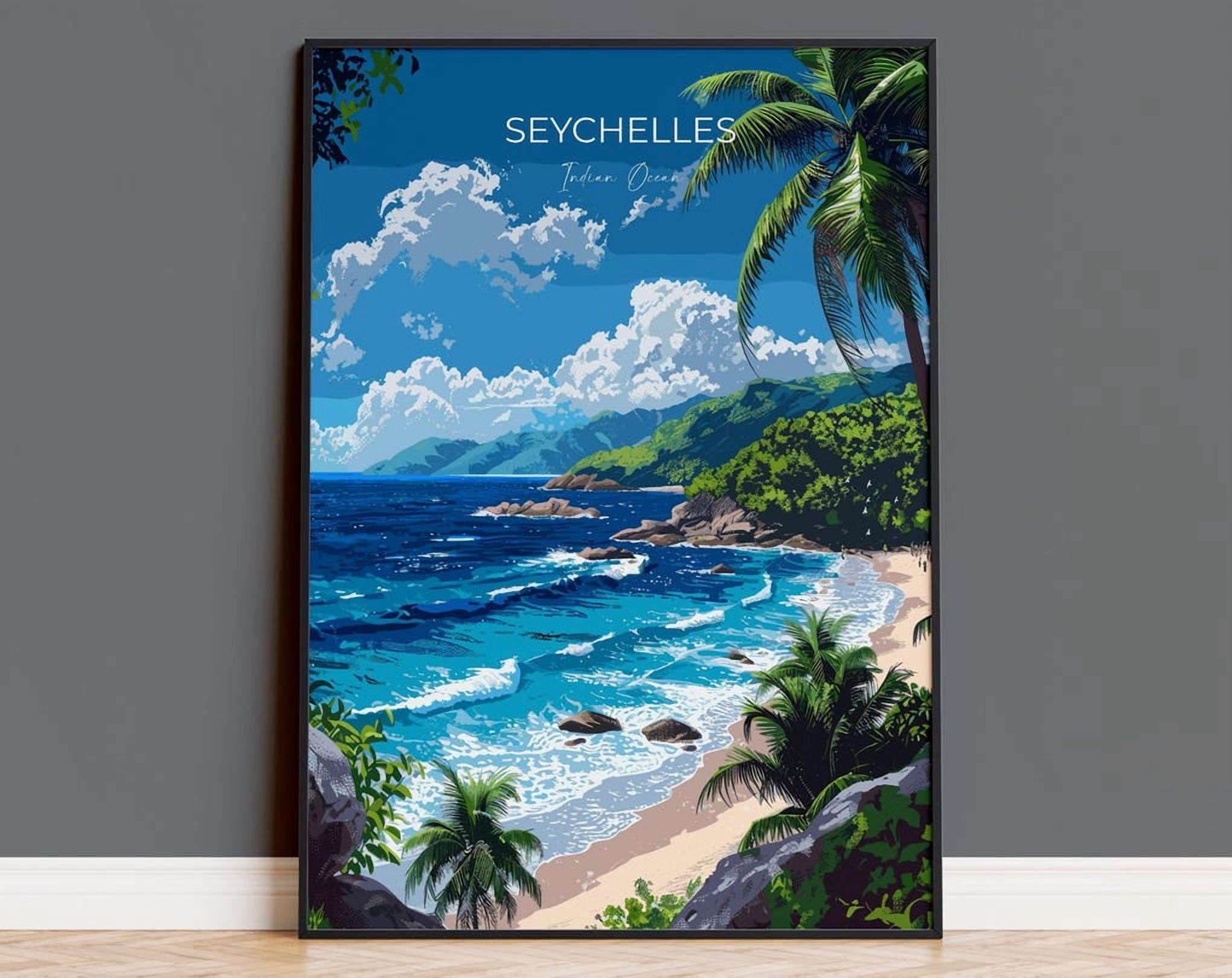 Kna Prints - 1 Pc Poster Seychelles Travel Wall Art, Travel Print Of ...