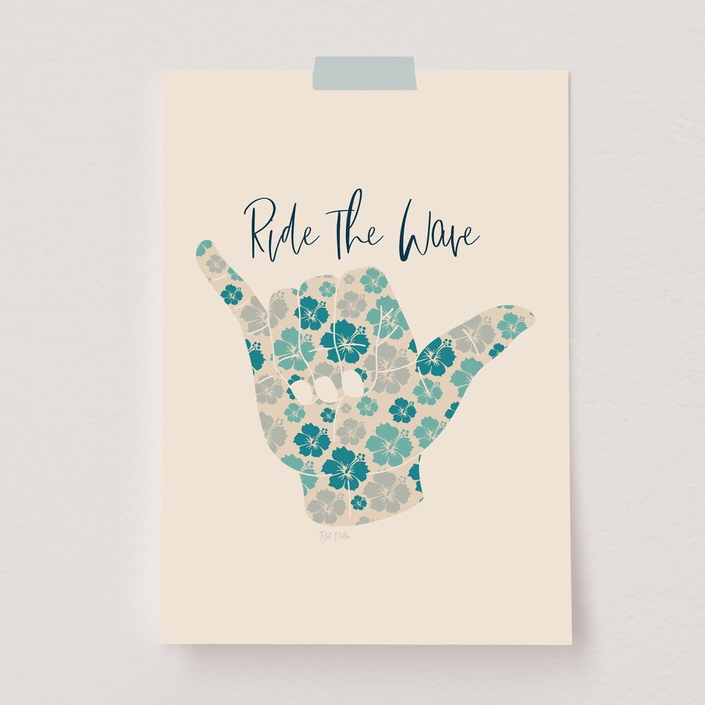 Kna Prints - 1 Pc Poster Shaka Sign Poster, Surfing Wall Art, Surf ...