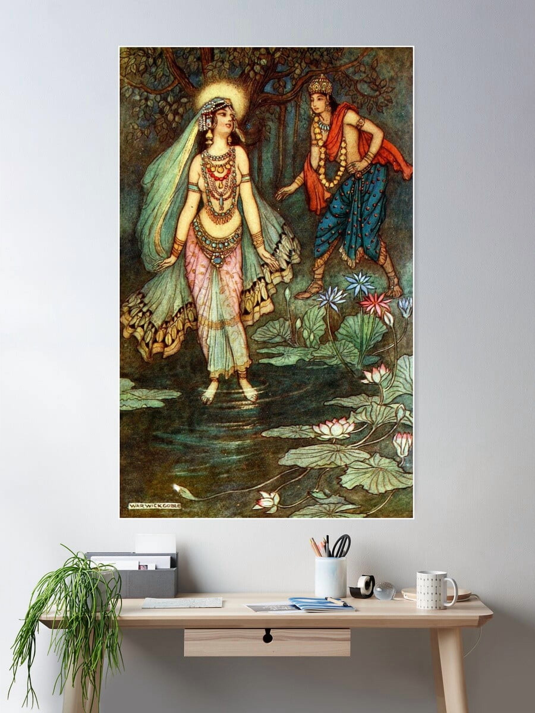 Kna Prints - 1 Pc Poster Shantanu Meets The Goddess Ganga Warwick Goble ...