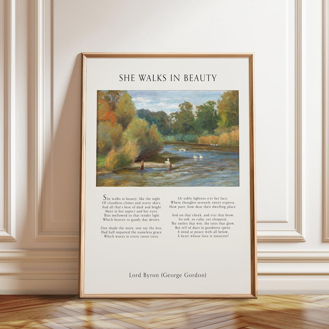 Kna Prints - 1 Pc Poster She Walks In Beauty Lord Byron Poetic Art ...