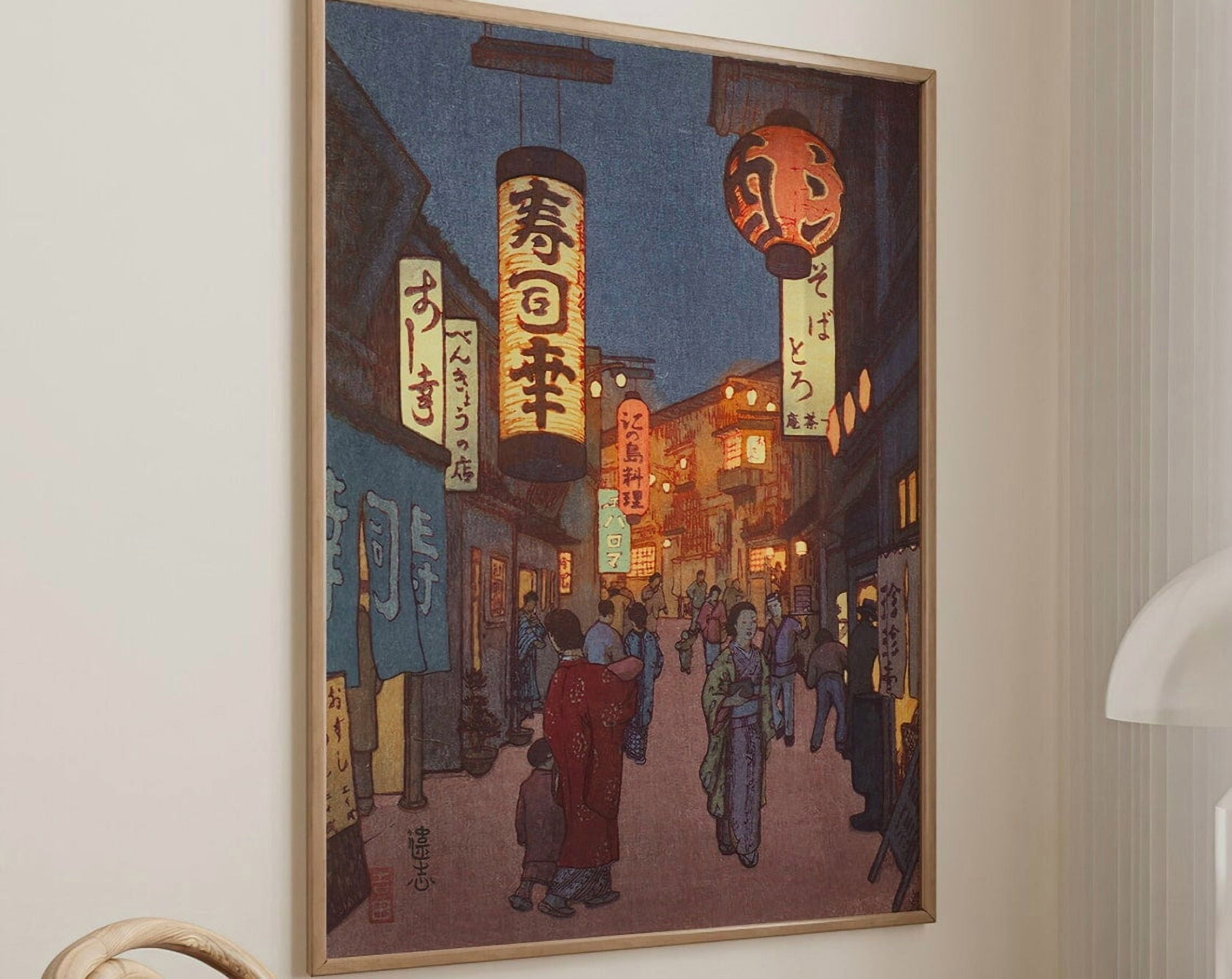 Kna Prints - 1 Pc Poster Shinjuku At Night Yoshida Toshi Japanese ...