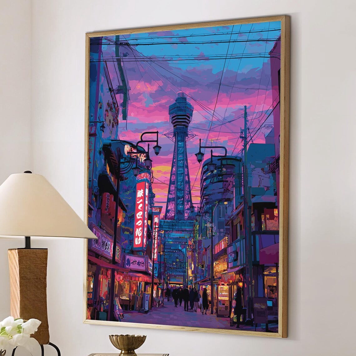 Kna Prints - 1 Pc Poster Shinsekai Osaka Cityscape Japan Landscape ...