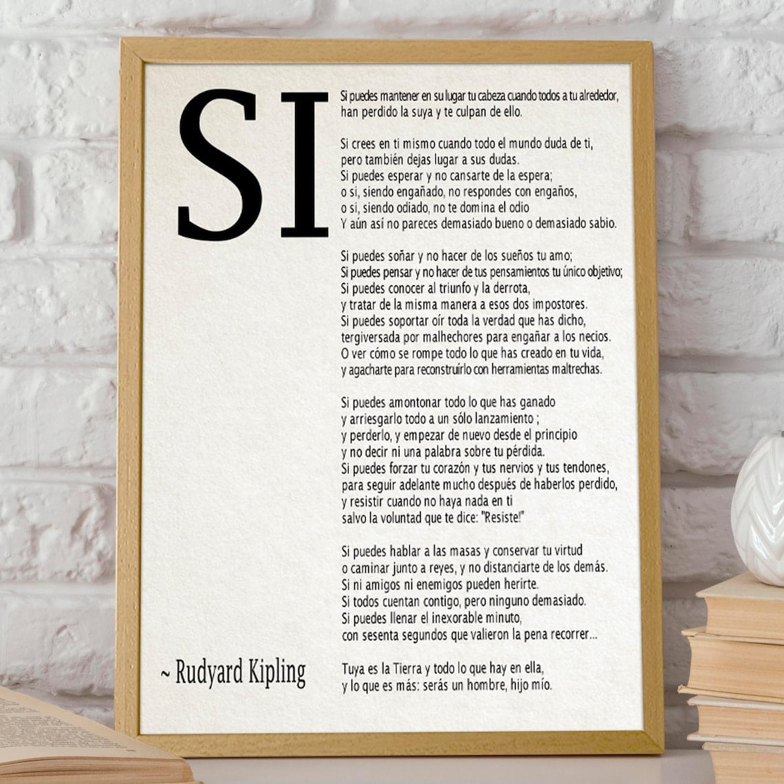 Kna Prints - 1 Pc Poster Si Poema De Rudyard Kipling If Poem In Spanish ...