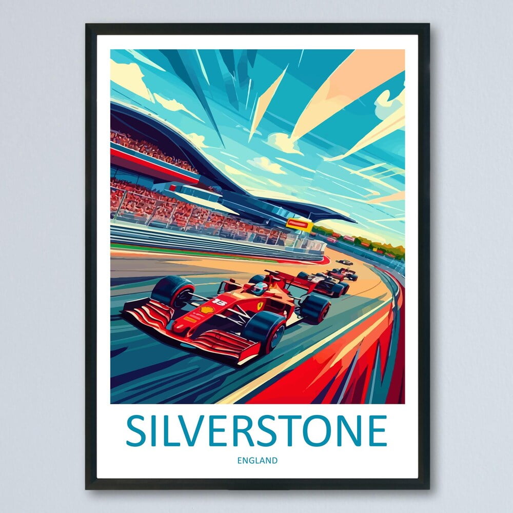 Kna Prints - 1 Pc Poster Silverstone Cartoon Travel Poster England Wall ...