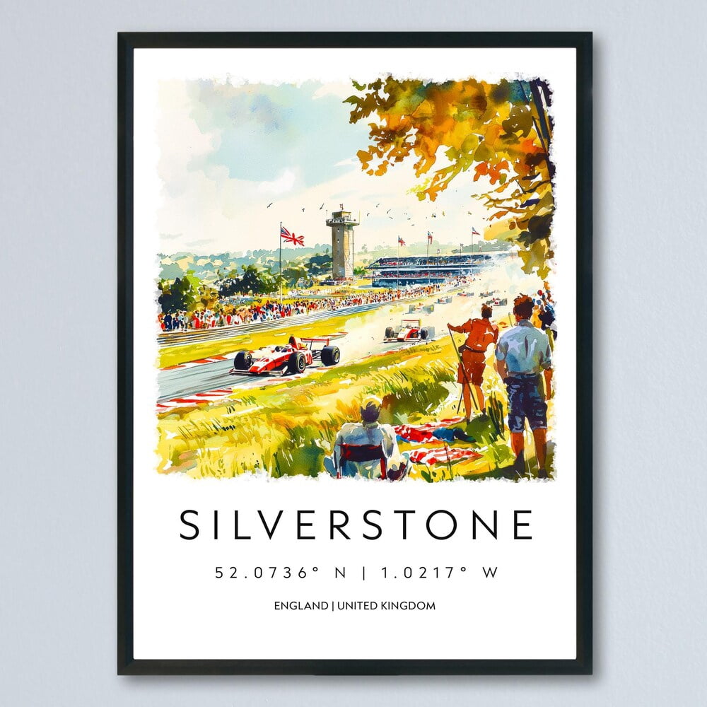 Kna Prints - 1 Pc Poster Silverstone Watercolor Poster Silverstone ...
