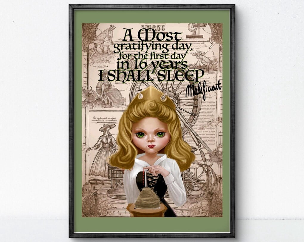 Kna Prints - 1 Pc Poster Sleeping Beauty , Fairy Tale Wall Art ...