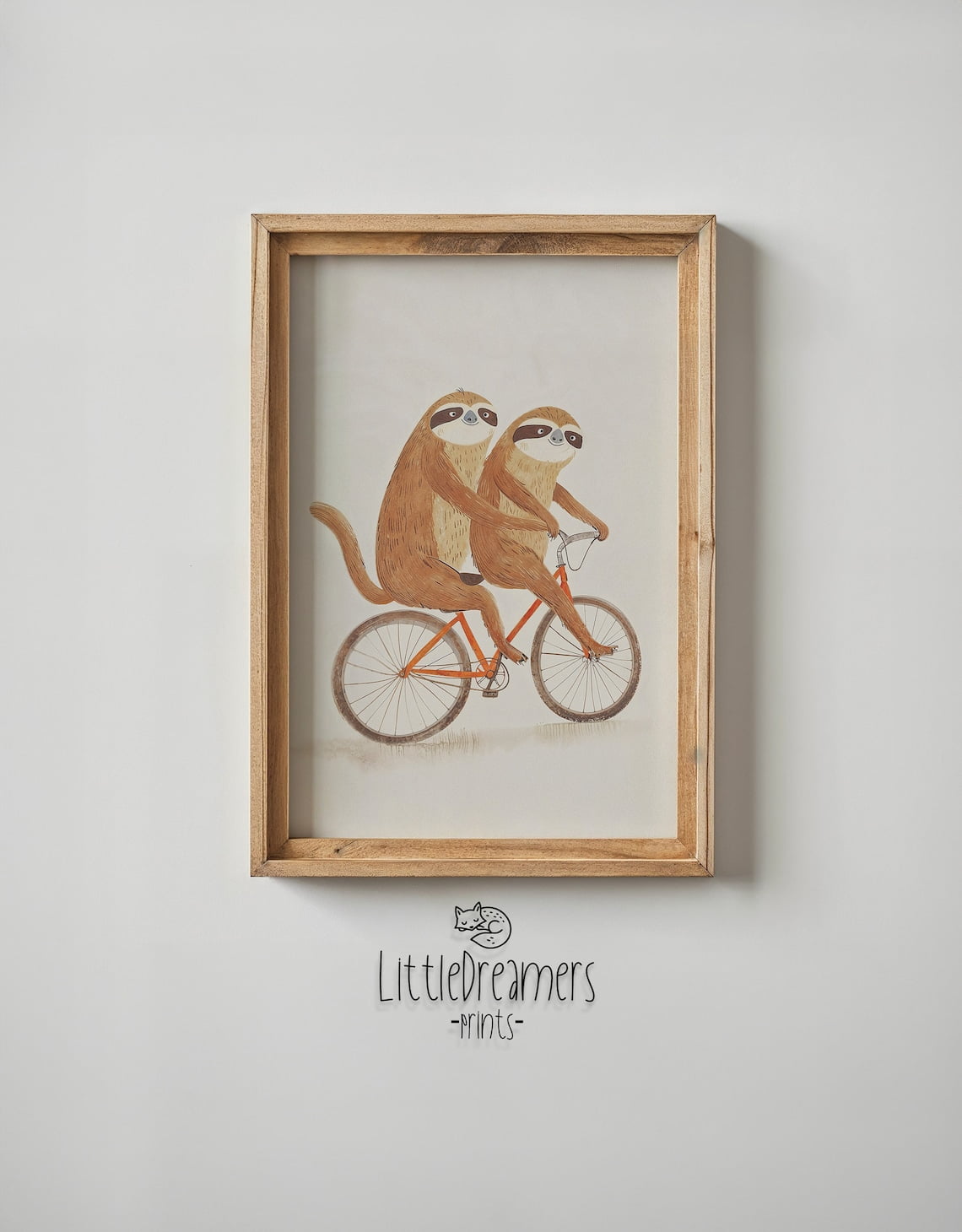 Kna Prints - 1 Pc Poster Sloth Bike Ride Print, Nursery Wall Art ...
