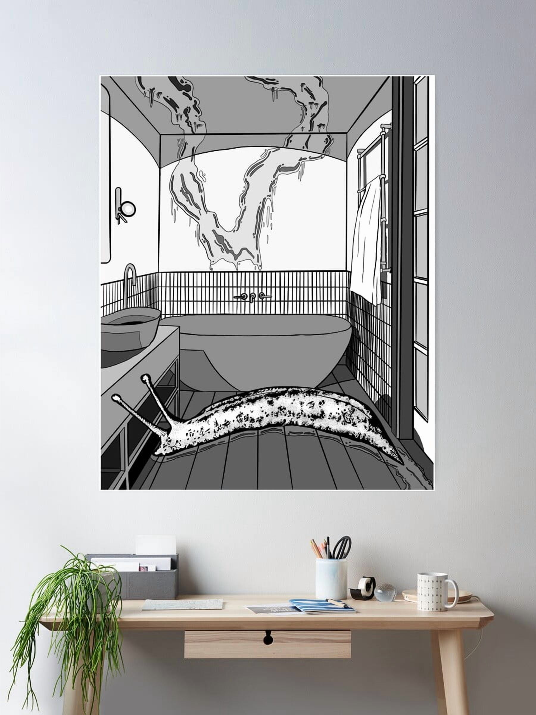 Kna Prints - 1 Pc Poster Slug Bathroom Horror, UNFRAMED-12x18 - Walmart.com