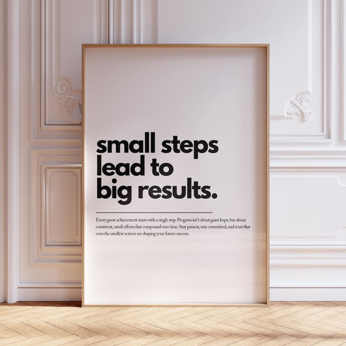 Kna Prints - 1 Pc Poster Small Steps Lead To Big Results, Uplifting ...